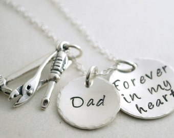 Memorial Necklace In Memory of a Loved One with by Studio463