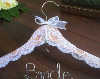 The ULTIMATE Bride lace wedding hanger for the perfect touch