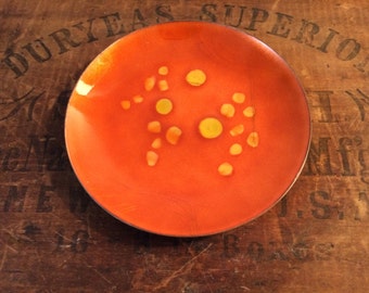 Copper enamel plate | Etsy