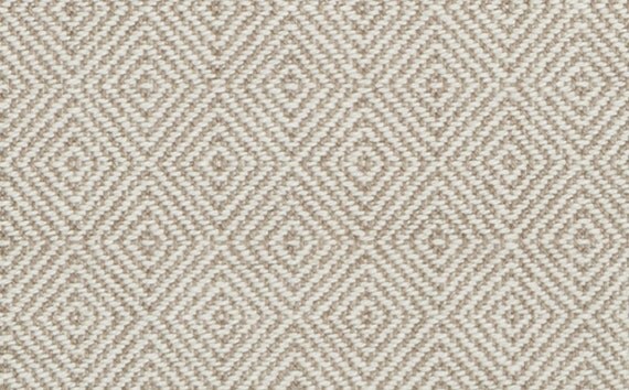 Taupe Geometric Upholstery Fabric Woven Ivory Brown