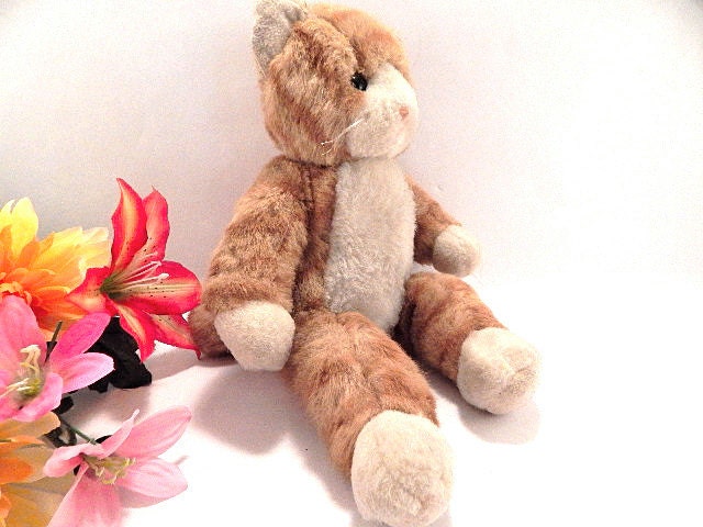 Cat Stuffed Plush Animal Orange Striped Tabby 12 Toy