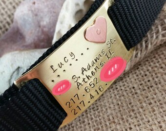 Dog tag bracelet | Etsy