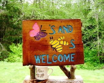 Bee welcome sign | Etsy