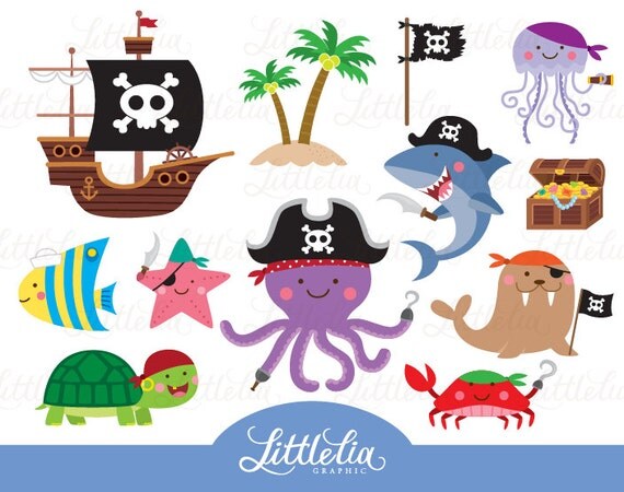 Animal pirate clipart animal clipart pirate clipart