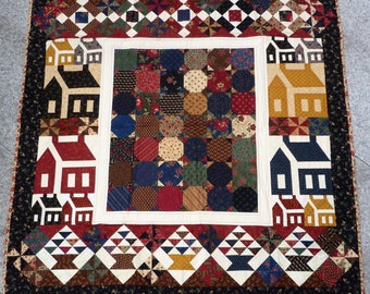 Schoolhouse quilt | Etsy