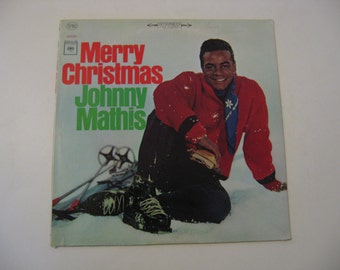Items similar to Glittered Johnny Mathis Christmas Album on Etsy