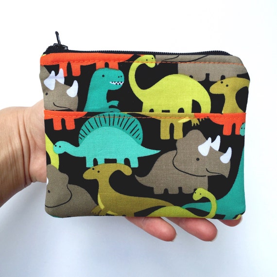 Dinosaur Wallet/Coin Purse/Kids Wallet/Boys by ZelenasCreations