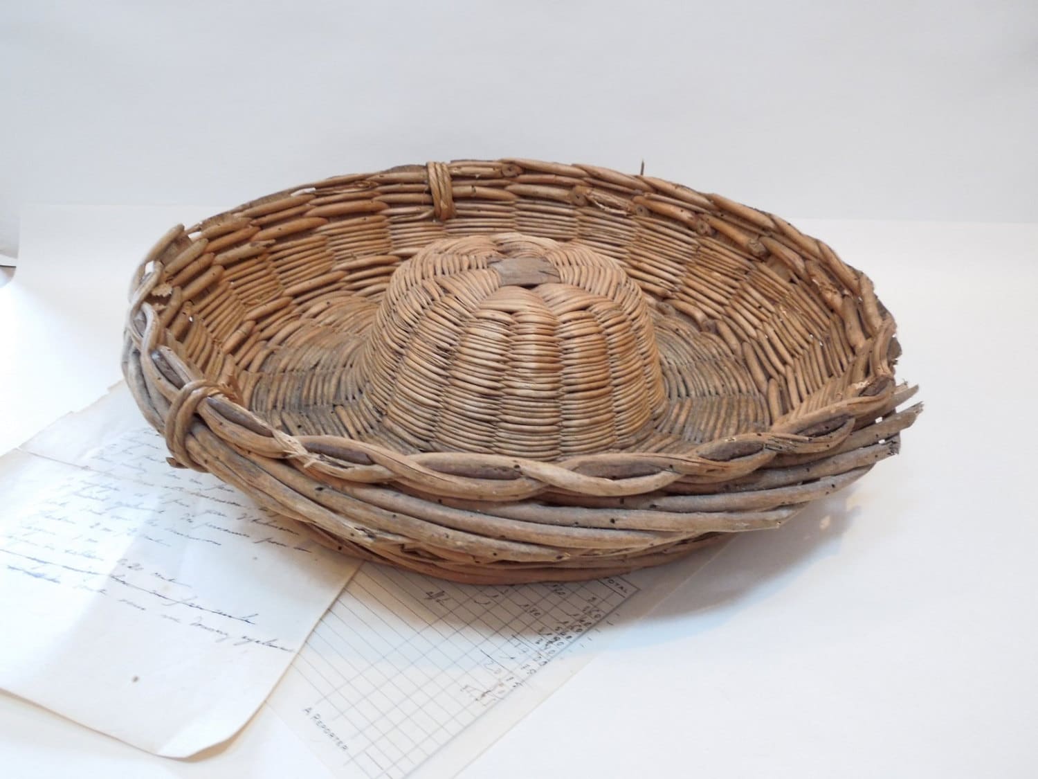 LARGE Round Bakery Wicker Bread basket rattan wicker reed
