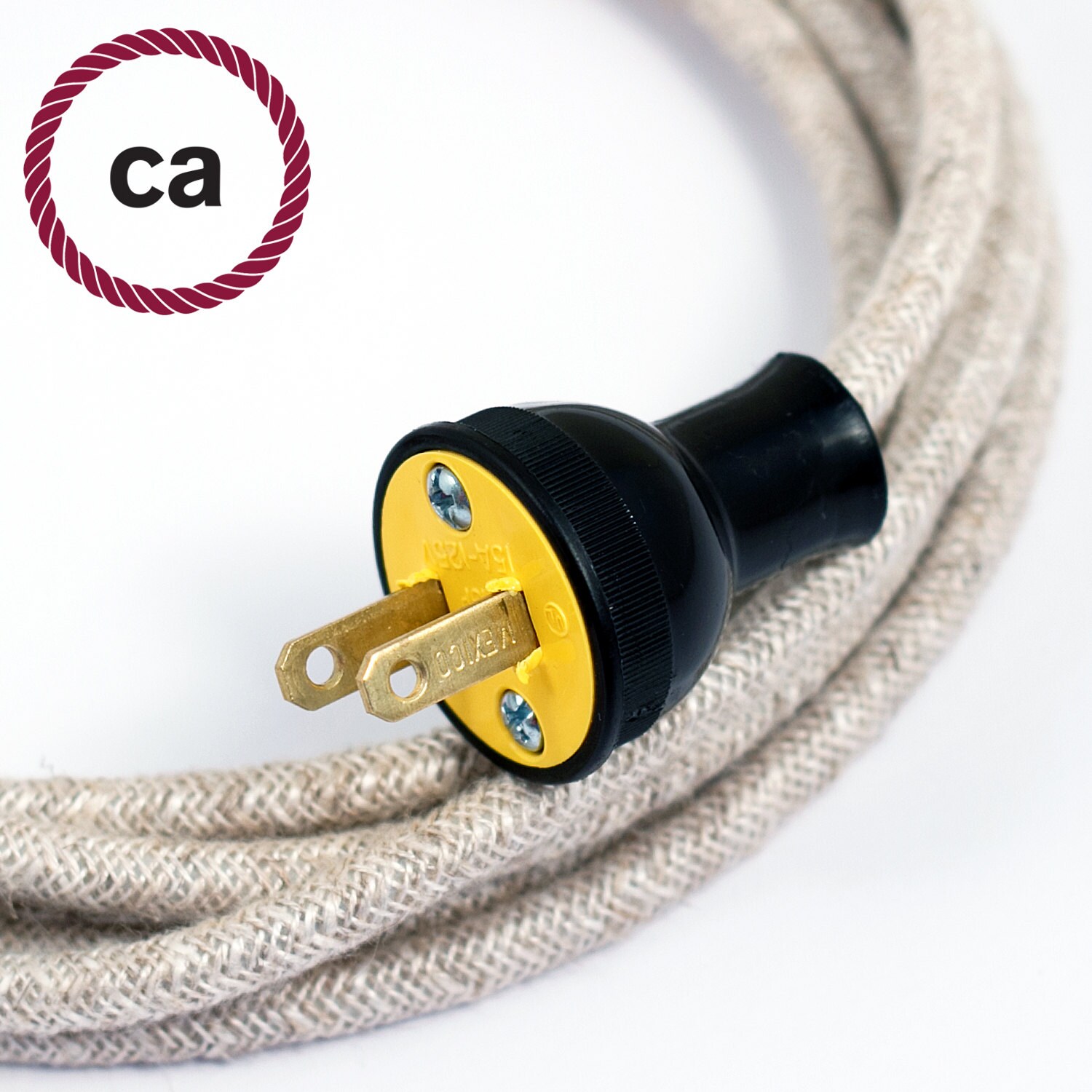 Canvas Linen Cordset Cloth Covered Round by IronLumberandLight