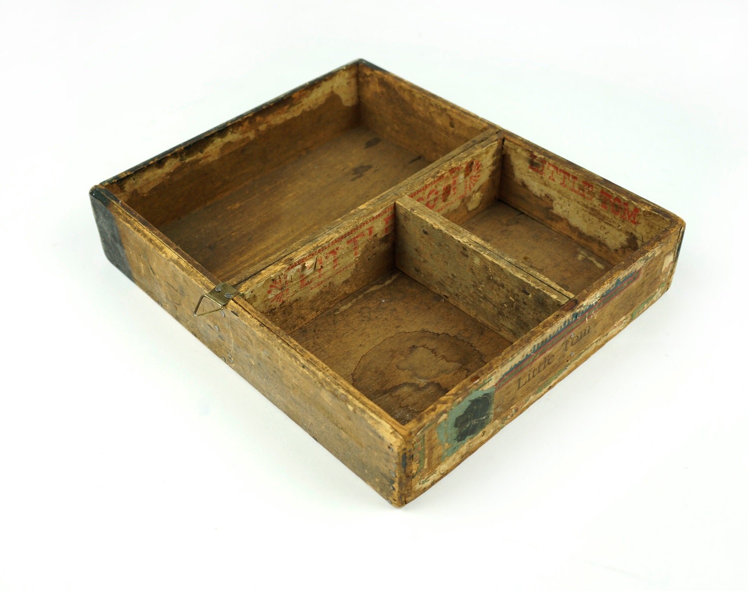 Vintage Handmade Wooden Box Made From Cigar Boxes Rustic Primitive ...