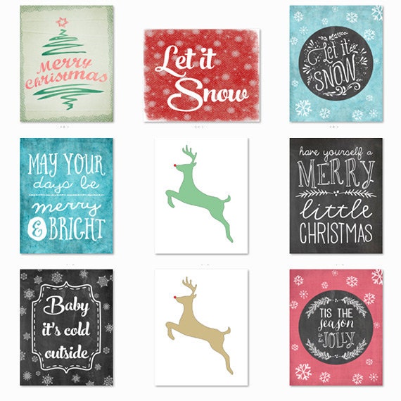 30 Christmas Printables MEGA PACK 8x10 Holidays Christmas