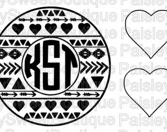 Tribal monogram svg | Etsy