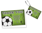 Items similar to Soccer Thank You Cards - Soccer Party Favor Tags ...