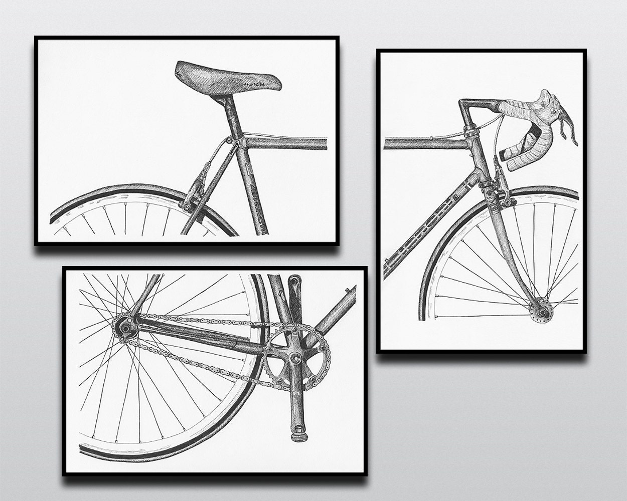 Bicycle Art Print Bike Art Print Vintage Campagnolo