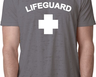 Items similar to White Womens Lifeguard Crop Top on Etsy