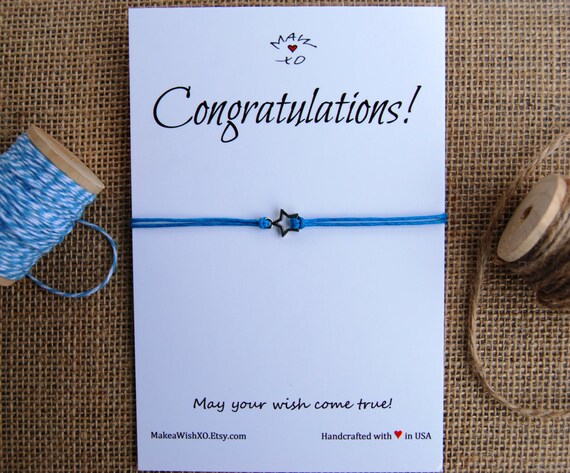 Congratulations Bracelet Make a Wish Bracelet Star Charm
