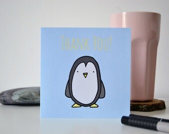 Penguin thank you | Etsy