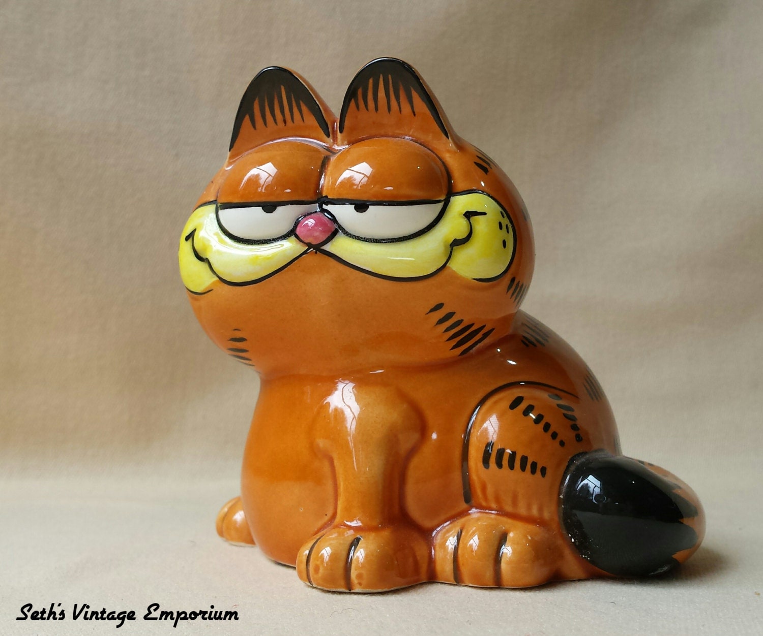 Garfield the Cat Ceramic Figure Cartoon Collectible Fat