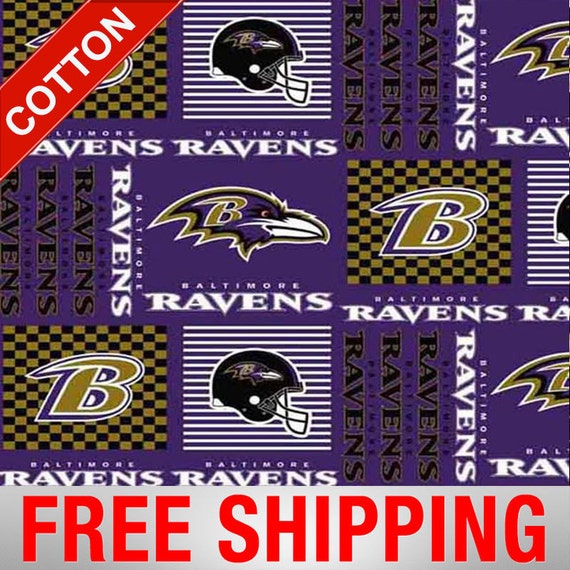Baltimore Ravens Cotton Fabric NFL Style BAL-6435 60