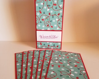 Items similar to Paper Quilled Set 5 Christmas Lights with Strand ...