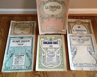 Vintage sheet music | Etsy