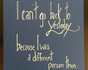 Unique go back to yesterday related items | Etsy