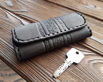 Leather key cover | Etsy