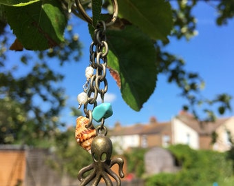 Sea shell keychain | Etsy