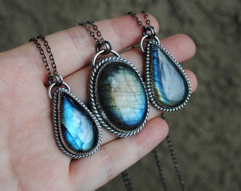 Unique labradorite necklace related items | Etsy