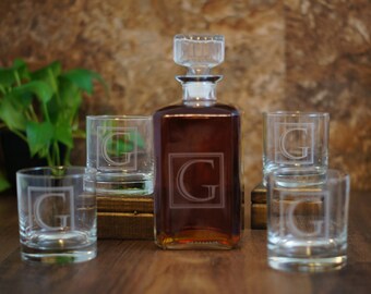 Etched whiskey glass | Etsy