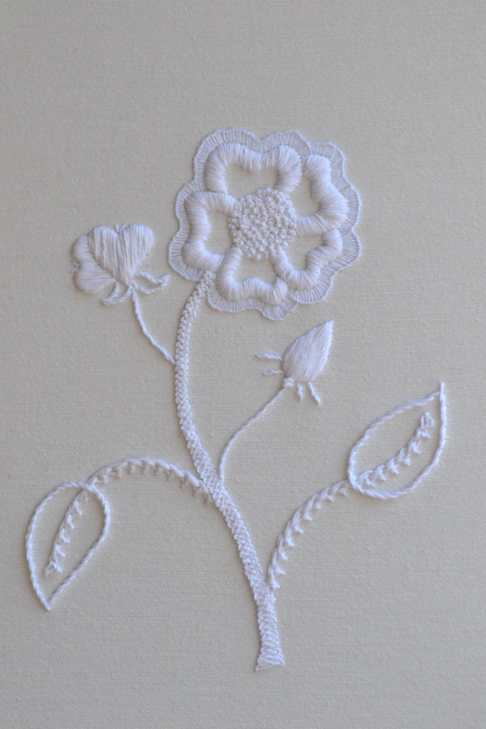Mountmellick Rose Whitework Embroidery Kit
