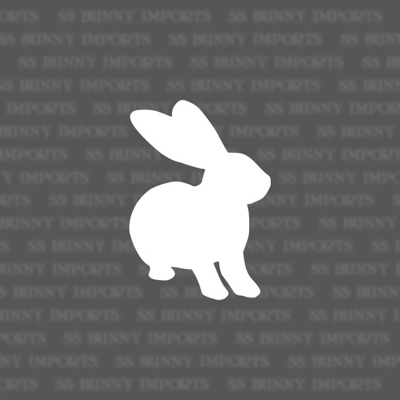 Flemish Giant rabbit silhouette sticker vinyl bunny decal