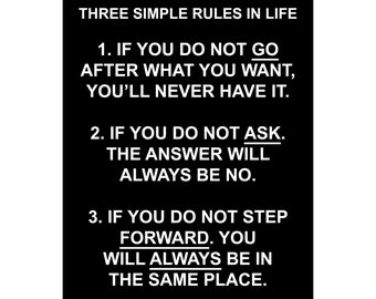 Rules of life | Etsy