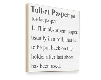 Toilet paper sign | Etsy