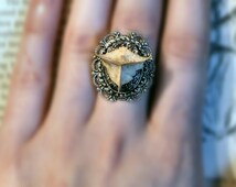 Unique real bone ring related items | Etsy