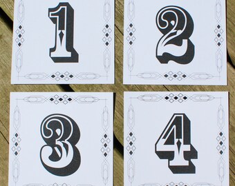 1920s table numbers | Etsy