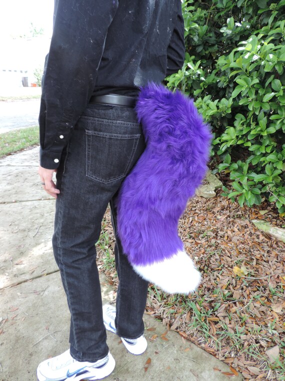 Purple Fox Tail by BlueBStudios on Etsy
