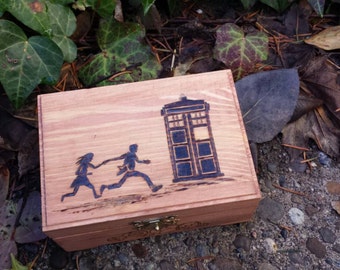 Wood burned box | Etsy