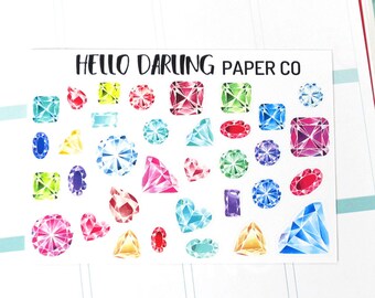 Jewel stickers | Etsy