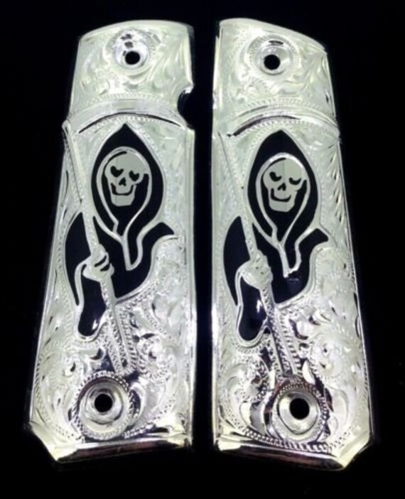 1911 Gun Grips Santa Muerte Anarchy Grim Reaper