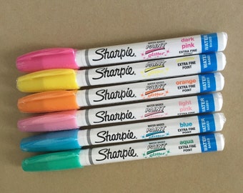 Pink glitter pen | Etsy