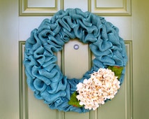 Unique burlap and teal related items | Etsy