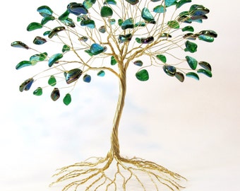 Gold wire tree | Etsy