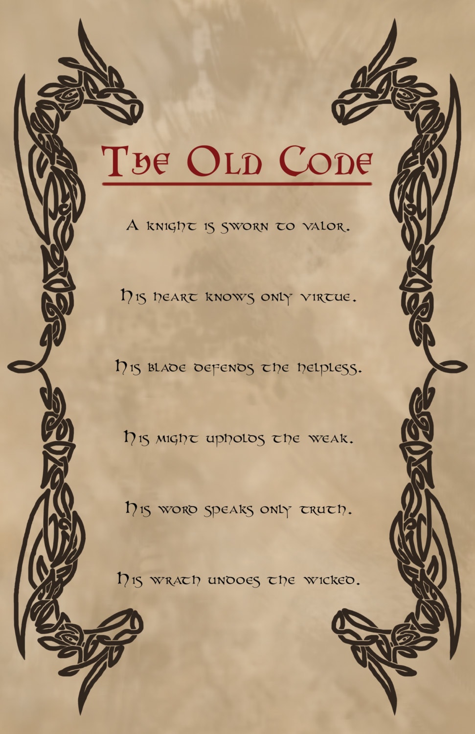 Dragonheart Old Code Poster