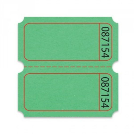 Blank Double Raffle Tickets / Two Part Raffle by MeMyselfandI88