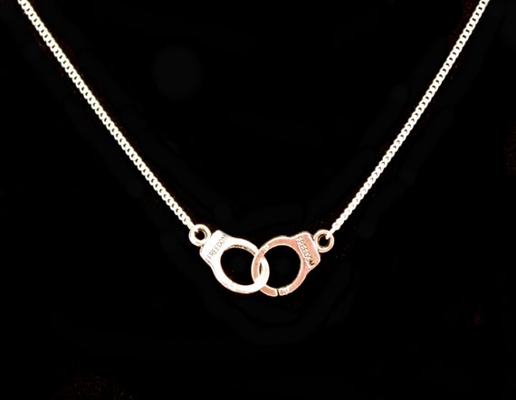 Handcuff Necklace Handcuff Choker Handcuff by FiveMagpiesJewellery