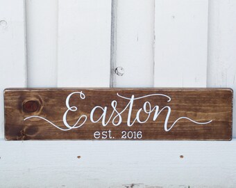 Est date sign | Etsy