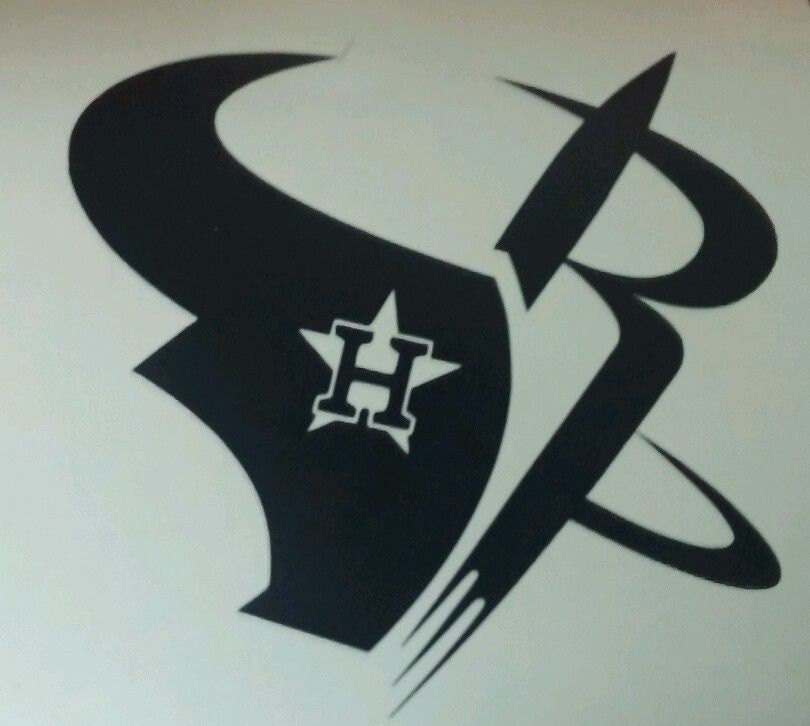 Houston 3 team logo astros rockets texans vinyl decal logo