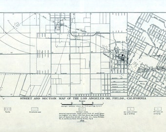 1907 Oil and Gas Map of Flushing by GenealogicalSurveyor on Etsy