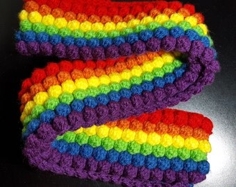 Popcorn stitch scarf | Etsy